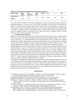 THE EFFECTS OF E-READING AND PRINTED DOCUMENT READING ON STUDENTS ...