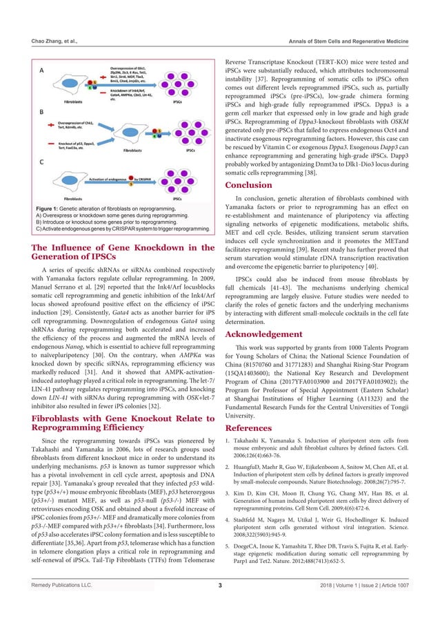 The Effects of Genetic Alteration on Reprogramming of Fibroblasts into ...