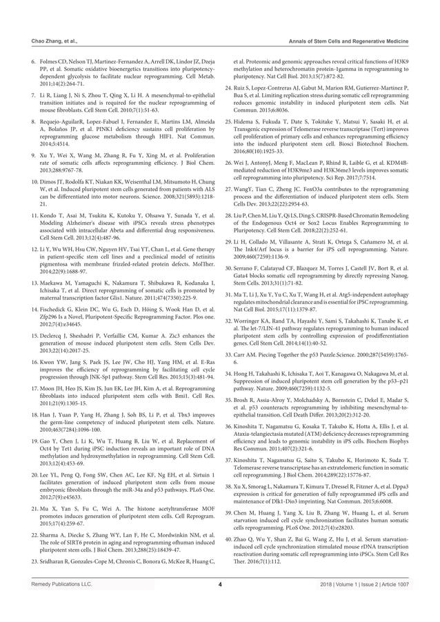 The Effects Of Genetic Alteration On Reprogramming Of Fibroblasts Into Induced Pluripotent Stem