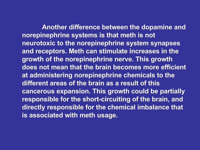 The Effects Of Methamphetamine On The Brain | PPT