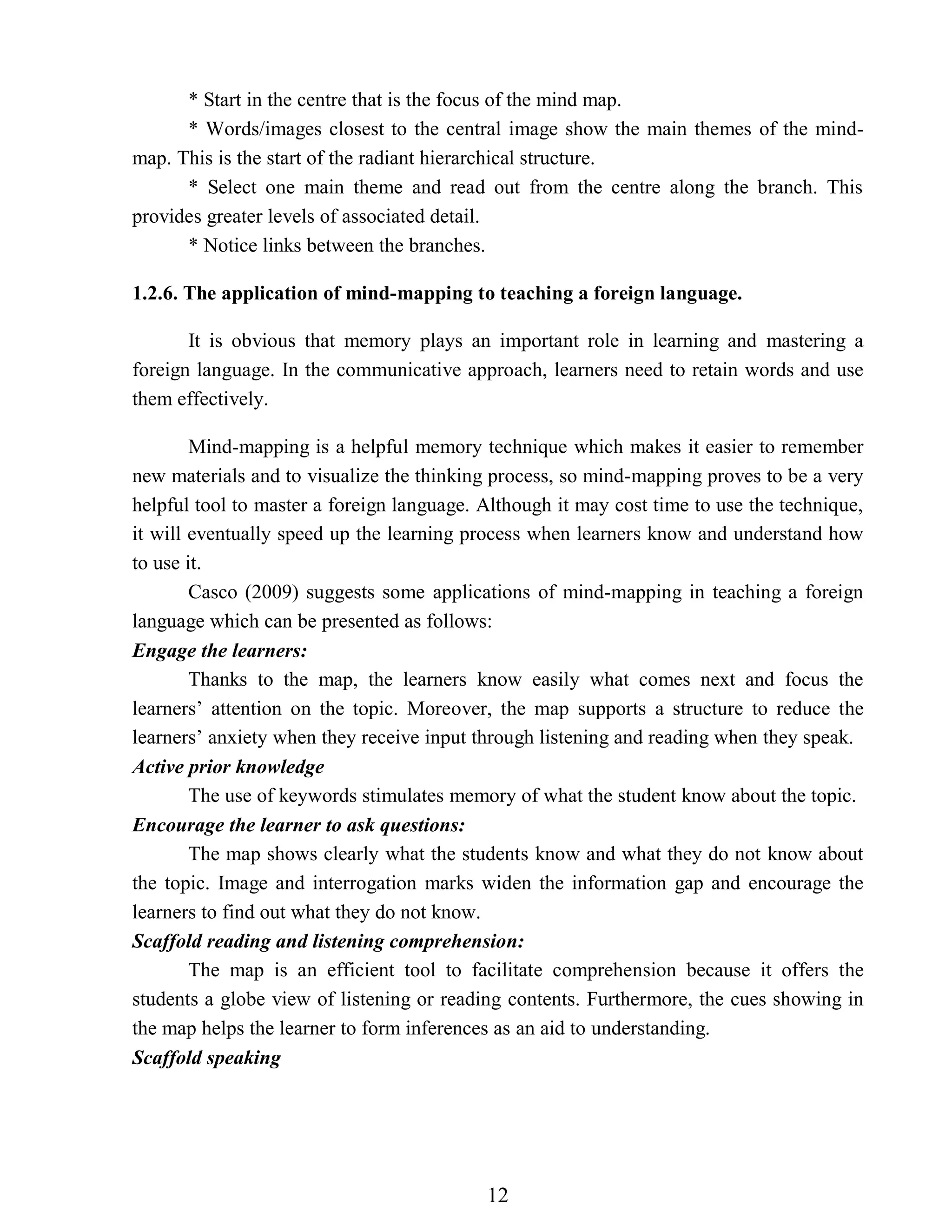 The Effects of mind-mapping on the 6th graders’ vocabulary retention - An action research ...