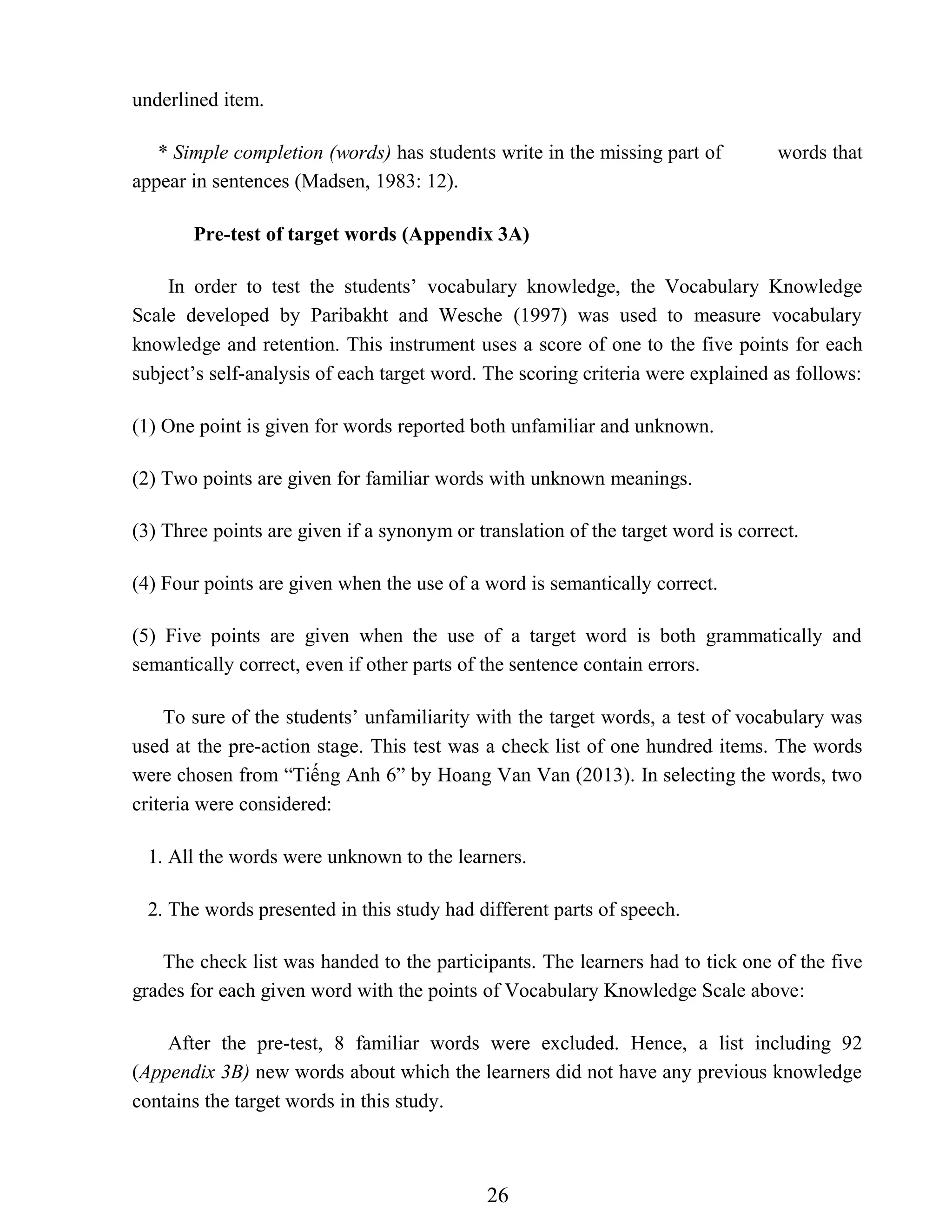 The Effects of mind-mapping on the 6th graders’ vocabulary retention - An action research ...