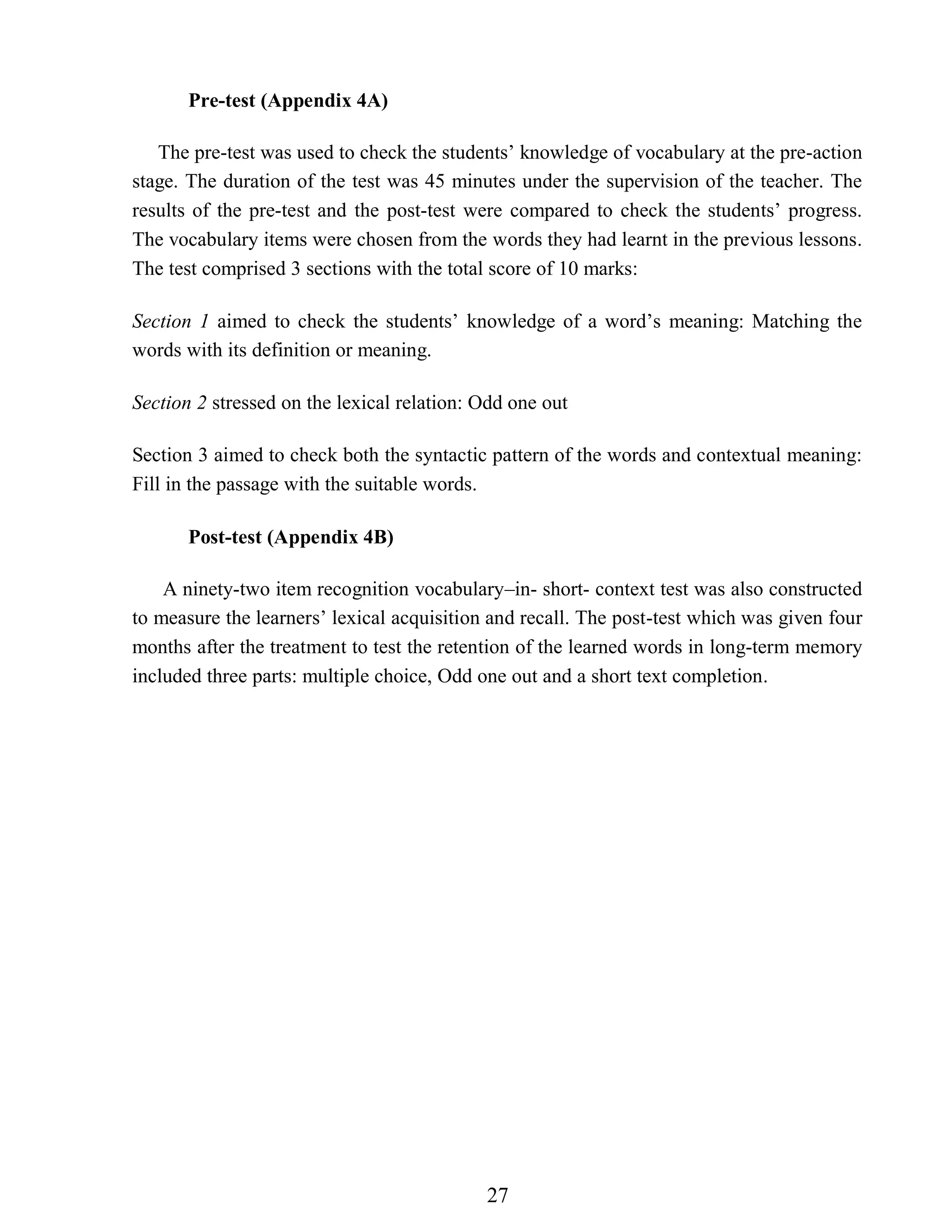 The Effects of mind-mapping on the 6th graders’ vocabulary retention - An action research ...