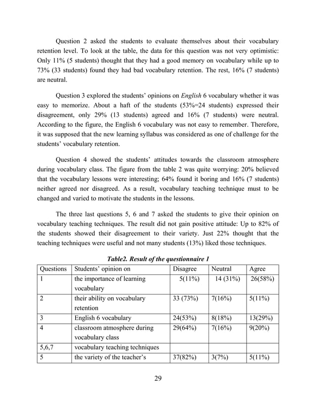 The Effects of mind-mapping on the 6th graders’ vocabulary retention - An action research ...