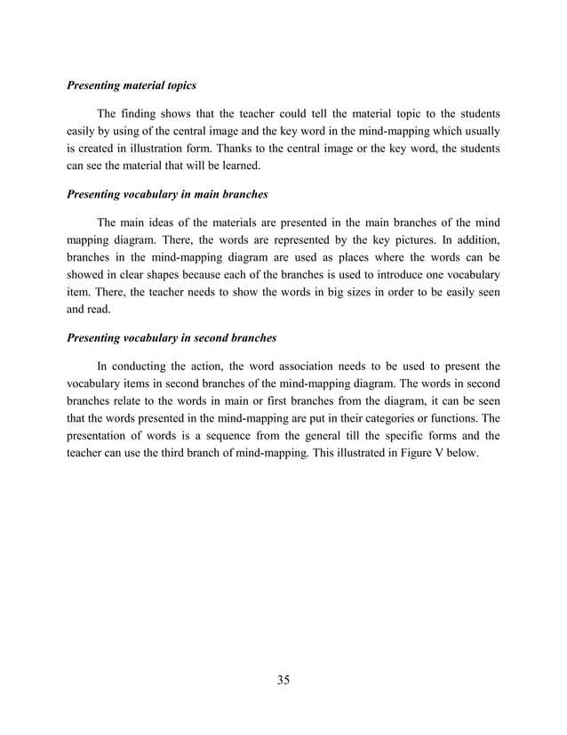 The Effects of mind-mapping on the 6th graders’ vocabulary retention - An action research ...