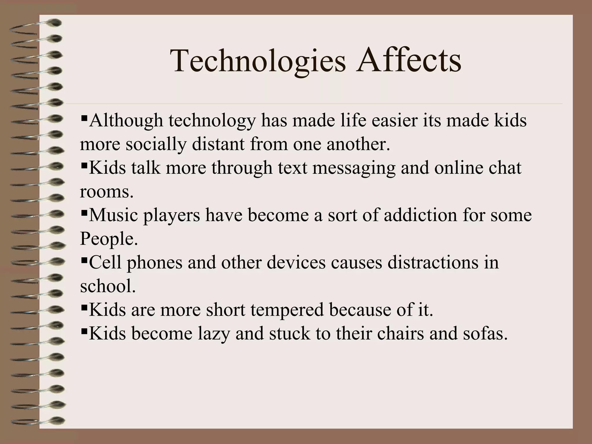 The effects of modern technology | PPT