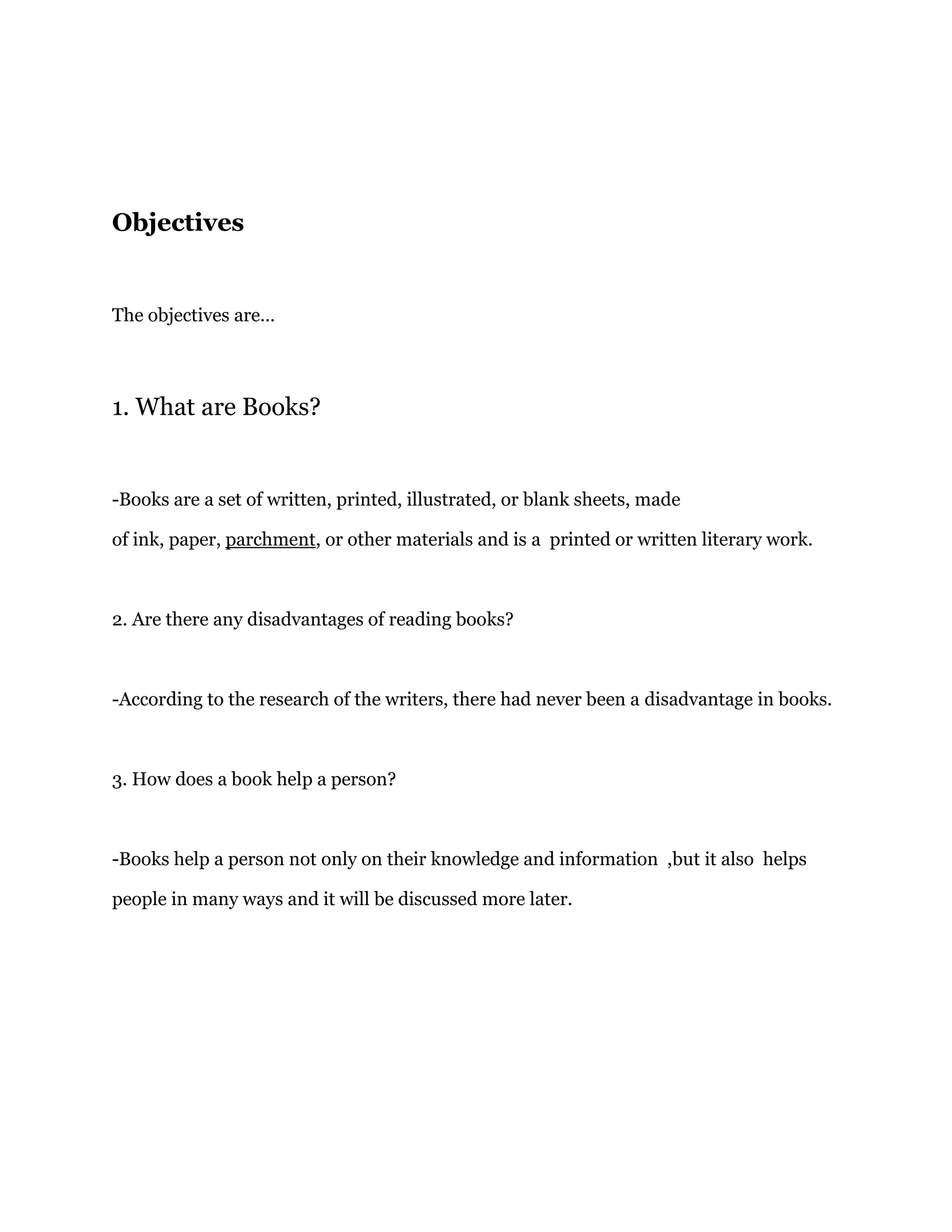 The effects of reading books | DOCX