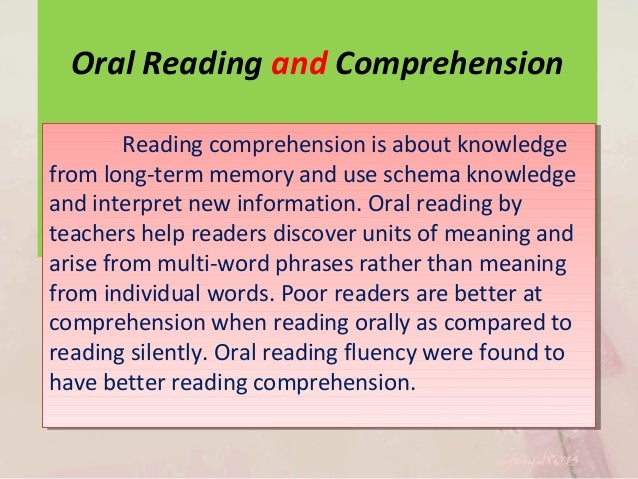 The effects of reading method on the comprehension performance of sau…