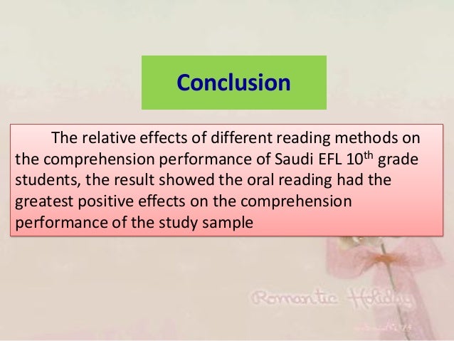 The Effects Of Reading Method On The Comprehension Performance Of Sau…
