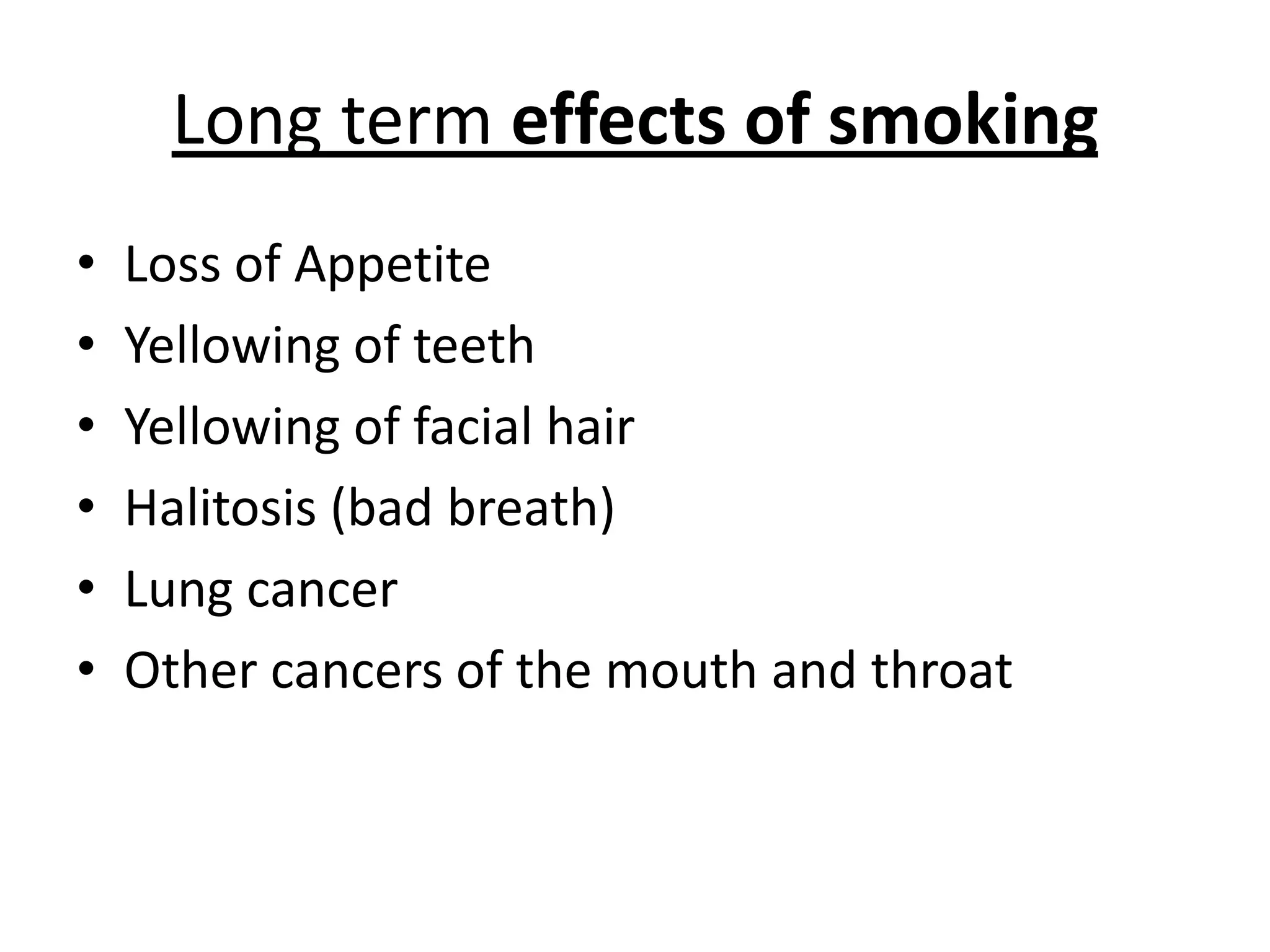 The Effects of Smoking | PPTX