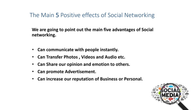 The effects of Social Networking upon society | PPT