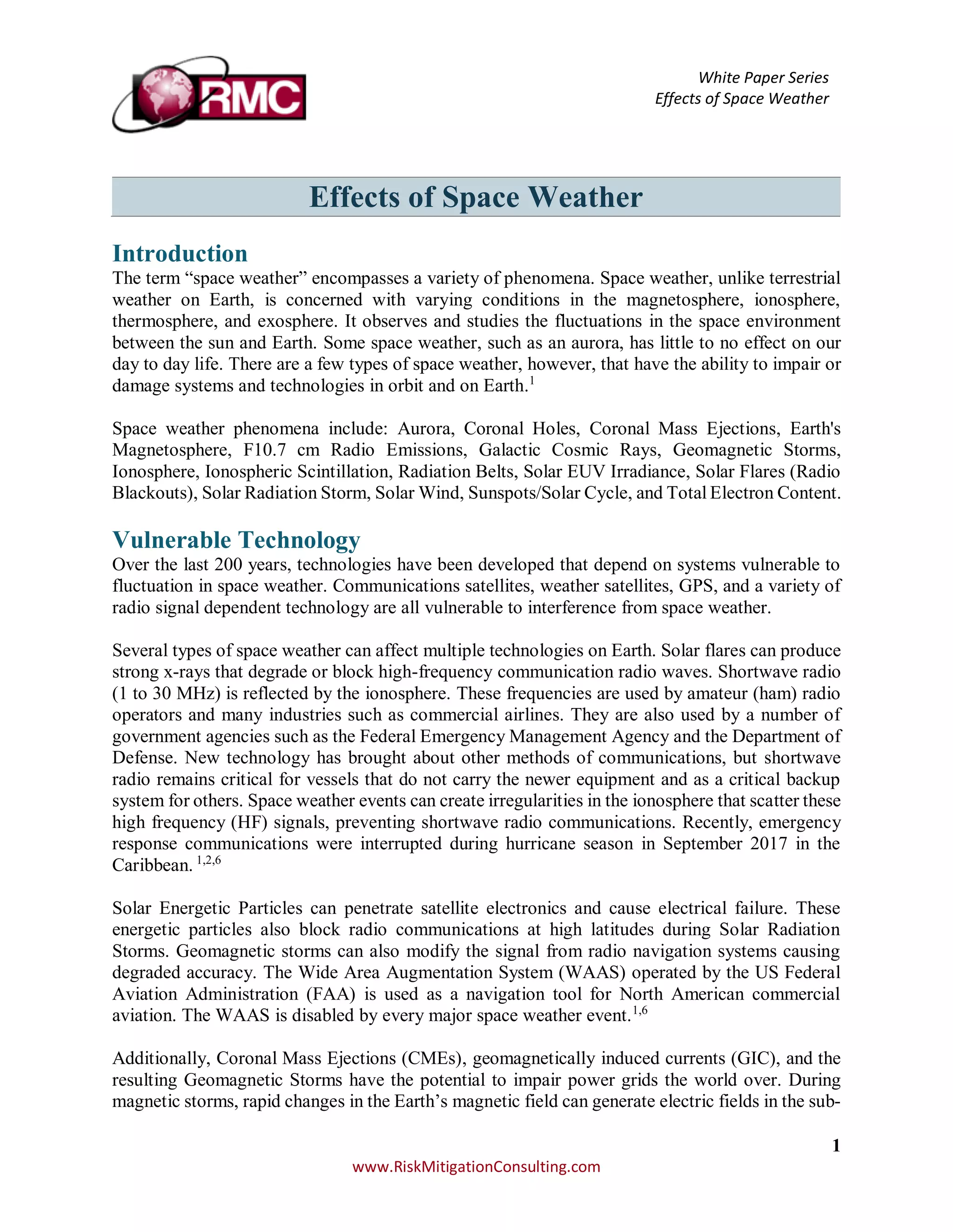 The Effects of Space Weather - March 2019 | PDF | Weather | Science
