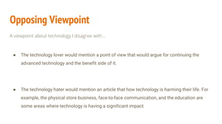 The effects of technology | PPTX