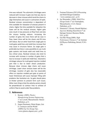 The effects of the number of gates, position of gates and dimension of ...