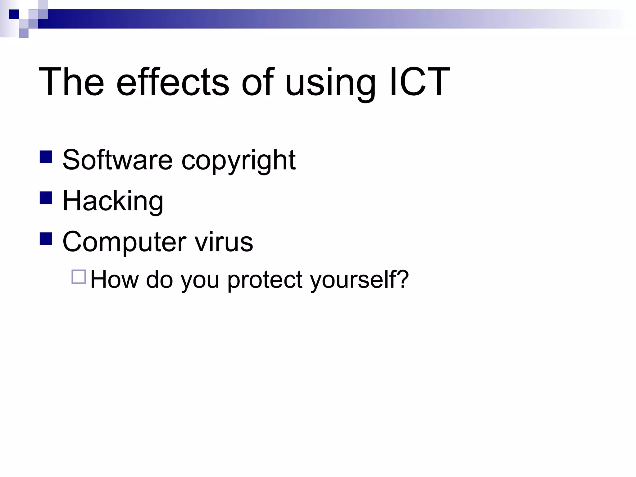 The effects of using ict | PPT