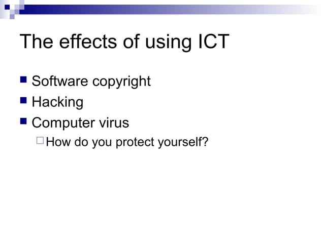 The effects of using ict | PPT | Technology & Computing