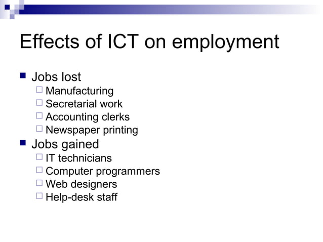 The effects of using ict | PPT | Technology & Computing