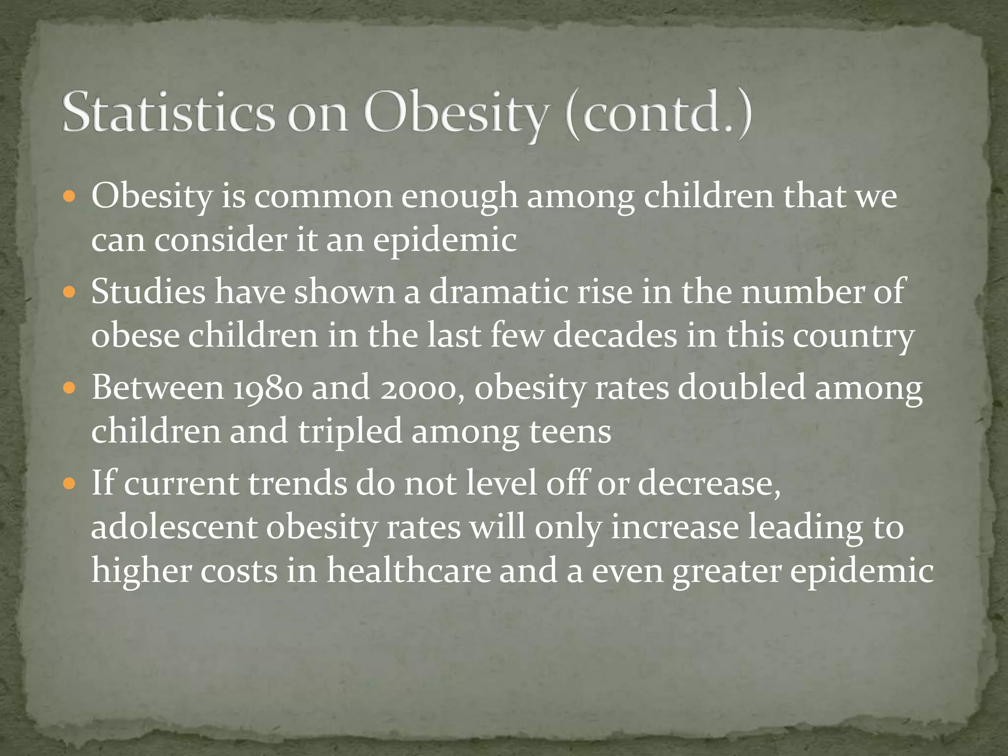 The effects of video games on childhood obesity | PPTX