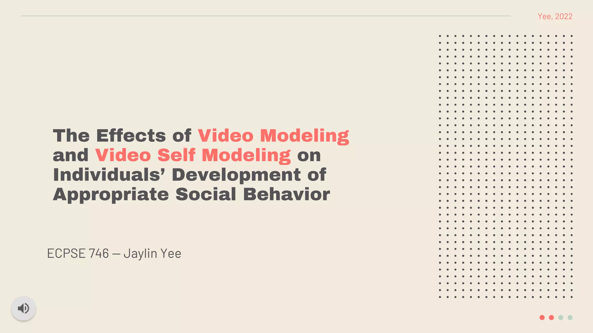 The Effects of Video Modeling | PPTX