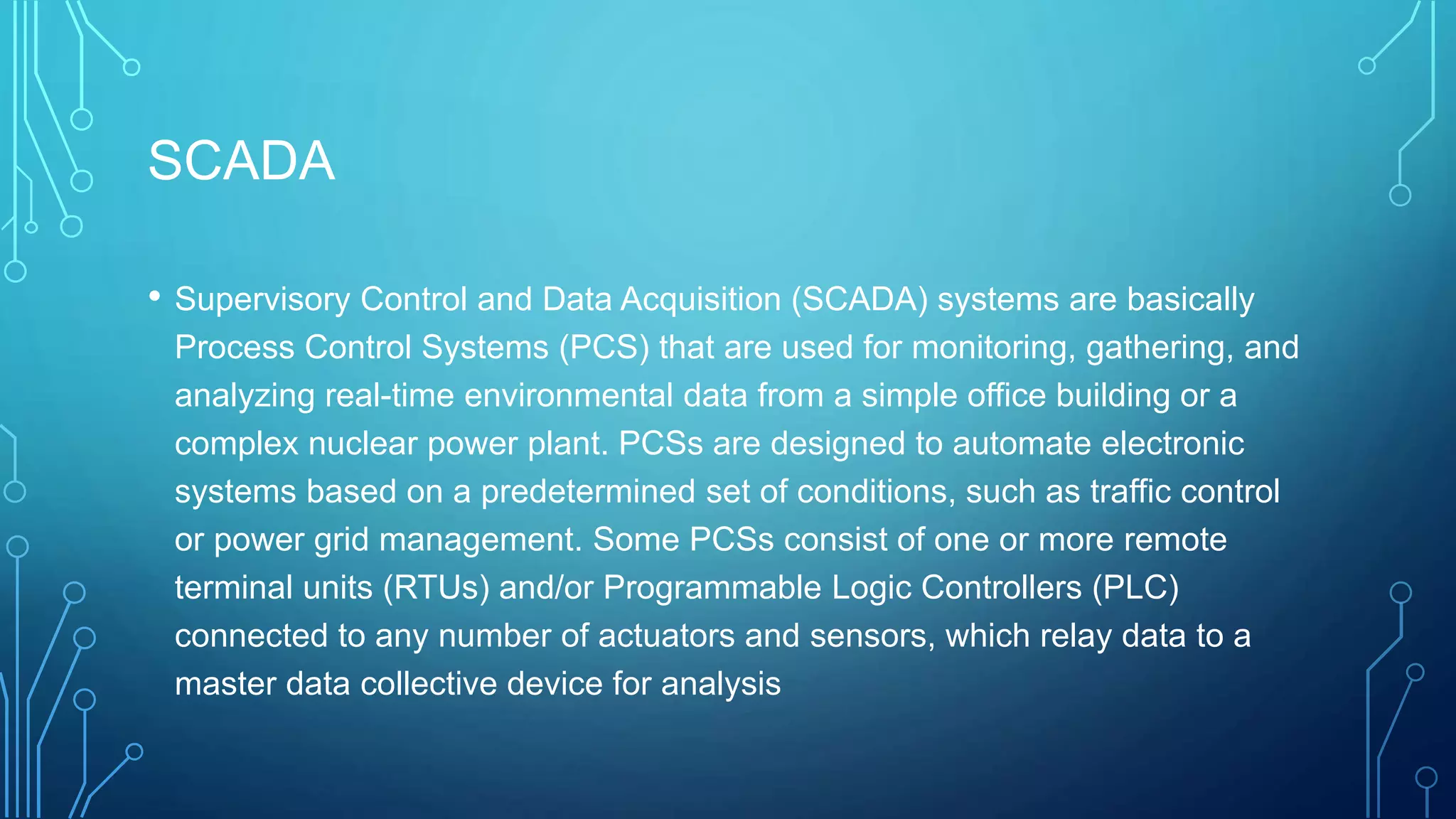 The efficacy and challenges of scada an smart grid integration | PPTX