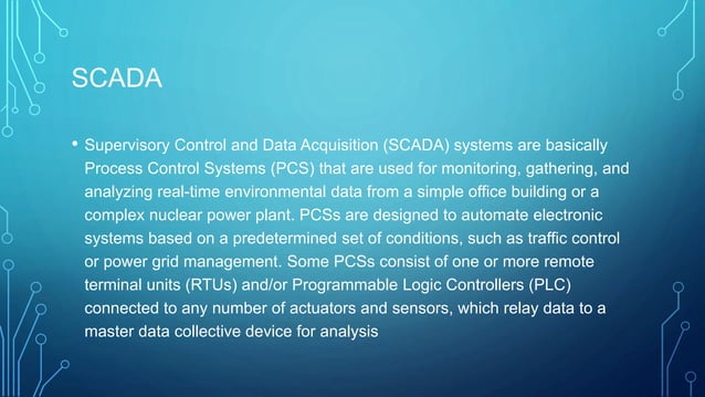 The efficacy and challenges of scada an smart grid integration | PPT
