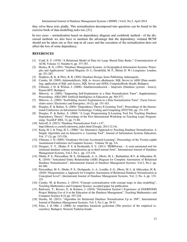 The Efficiency Examination Of Teaching Of Different Normalization