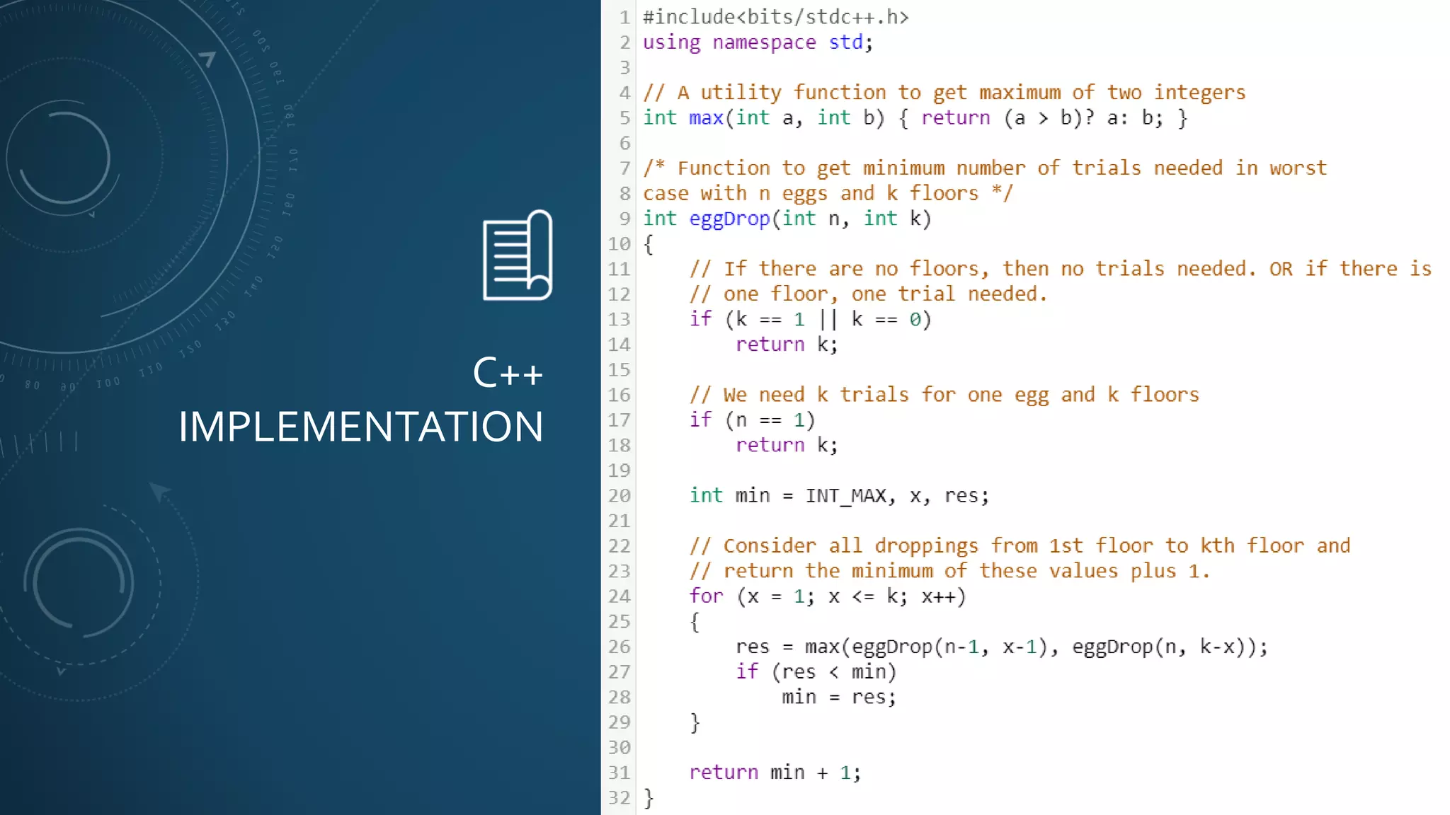 The Egg Dropping Problem | PPTX
