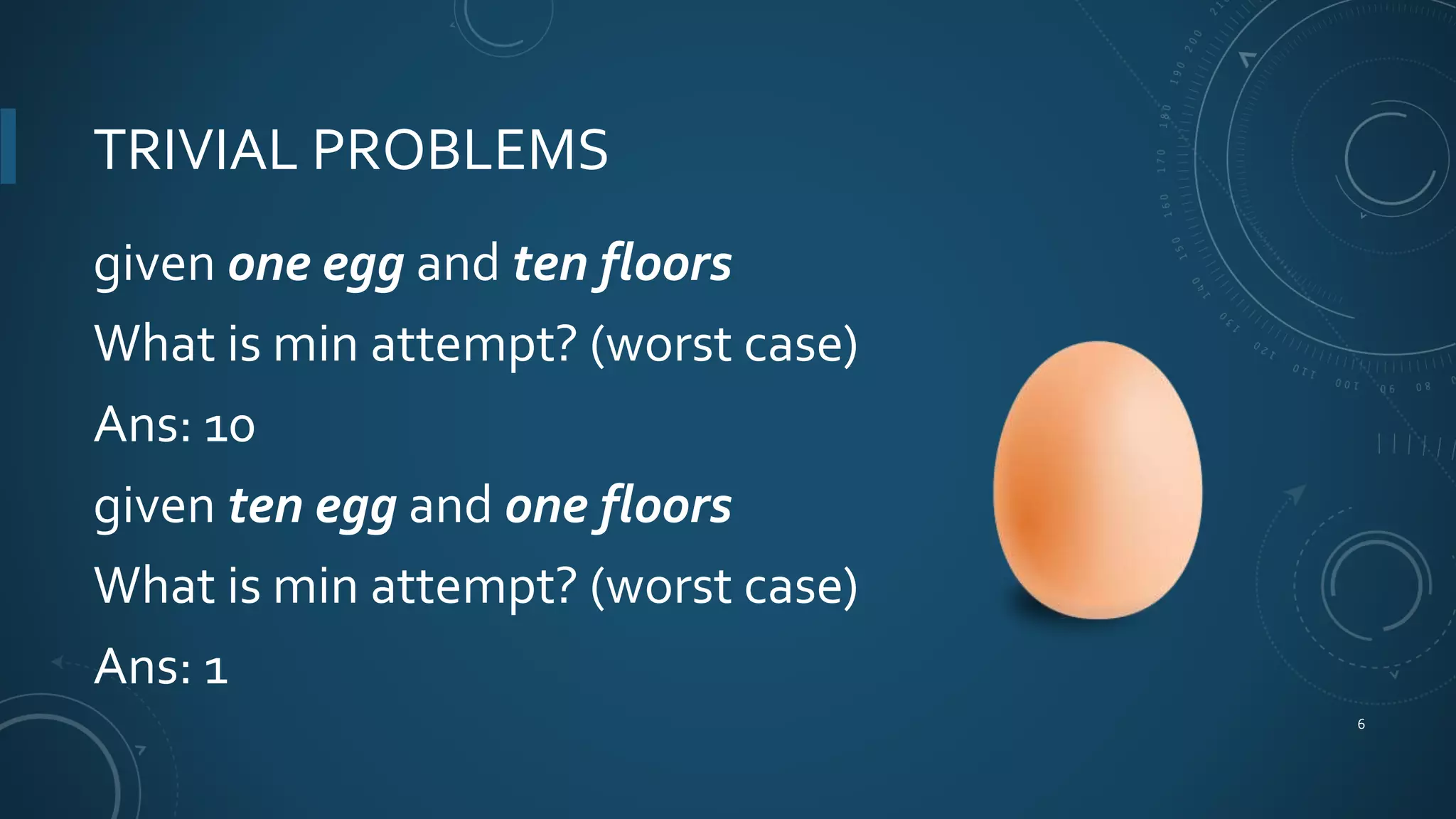 The Egg Dropping Problem | PPTX
