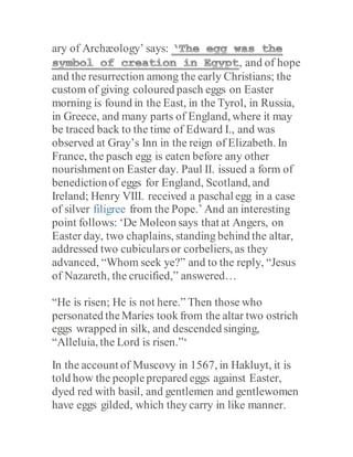 ‘The egg was the symbol of creation in egypt ( speci fic data about ...