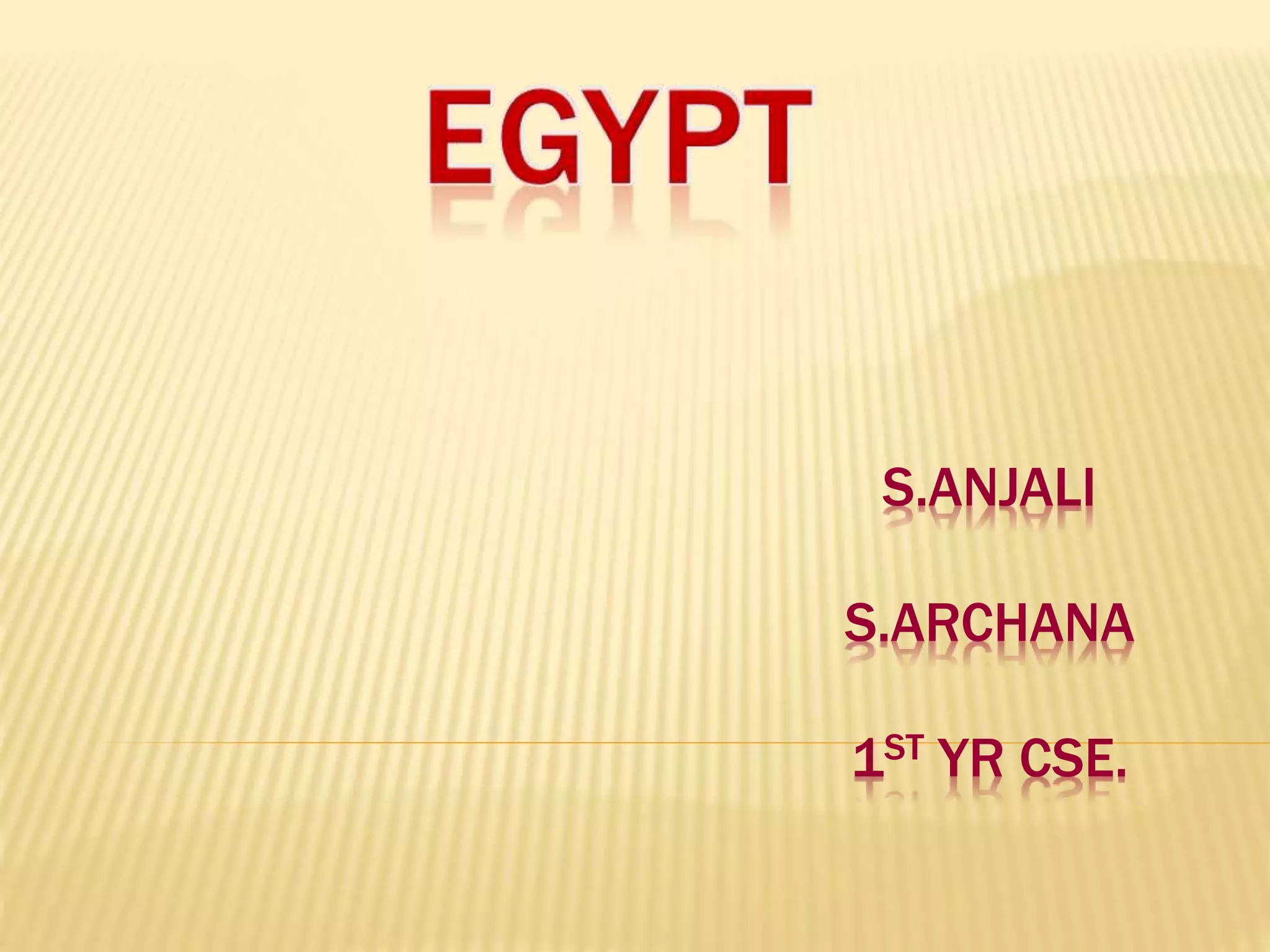 THE EGYPT-A Pharaoh Country | PPTX