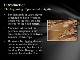 The egyptian irrigation in the modern history | PPTX