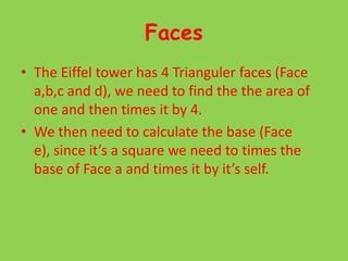 Surface area and Volume of Twin Towers and Eiffel Tower | PPTX
