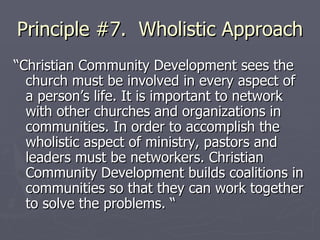 Christian Community Development 1: Eight Components | PPT ...