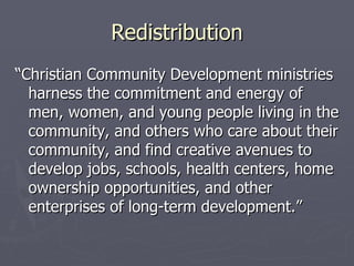 Christian Community Development 1: Eight Components | PPT