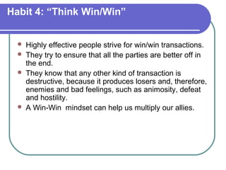 The eight habits of highly effective people | PPT