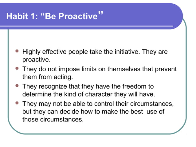 The eight habits of highly effective people | PPT