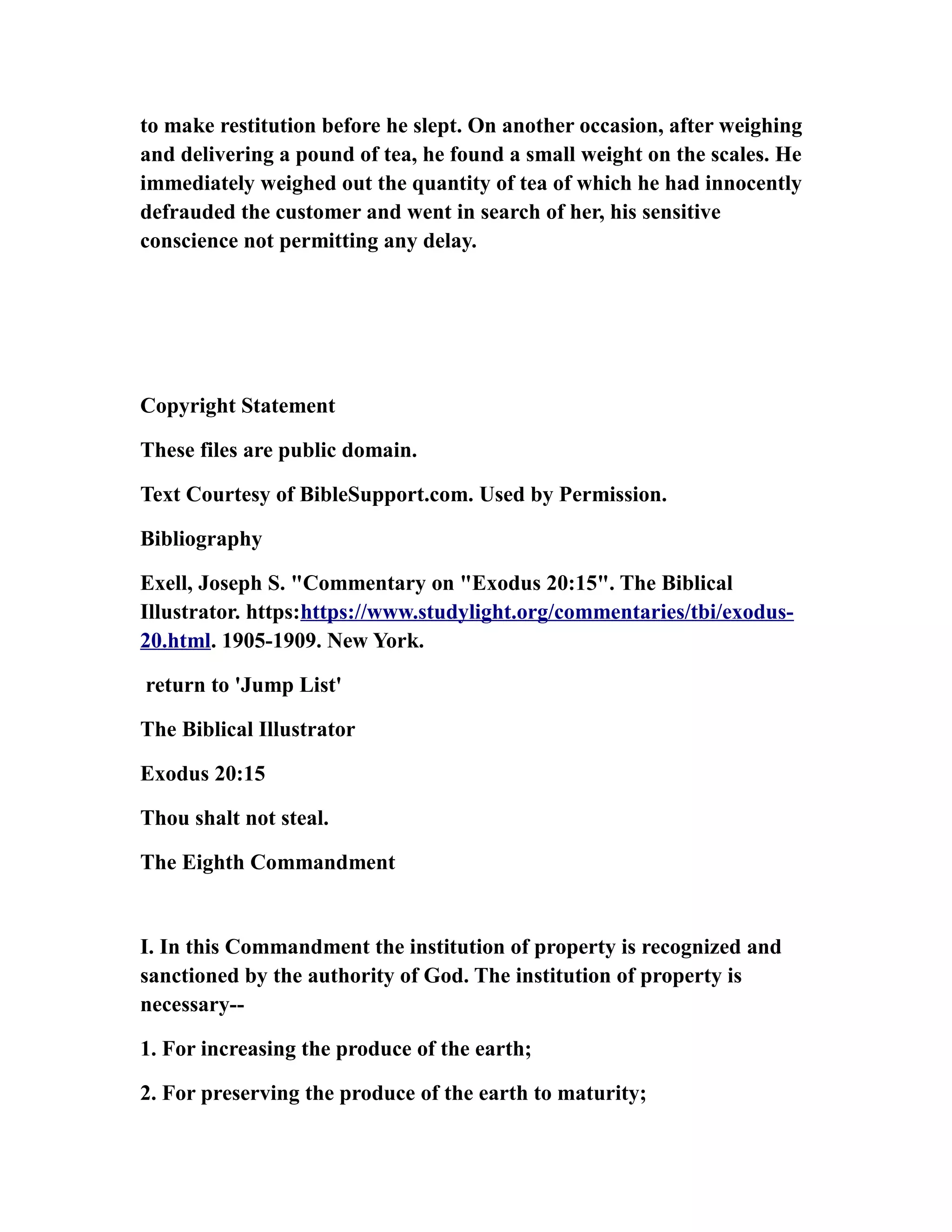 The eighth commandment | RTF