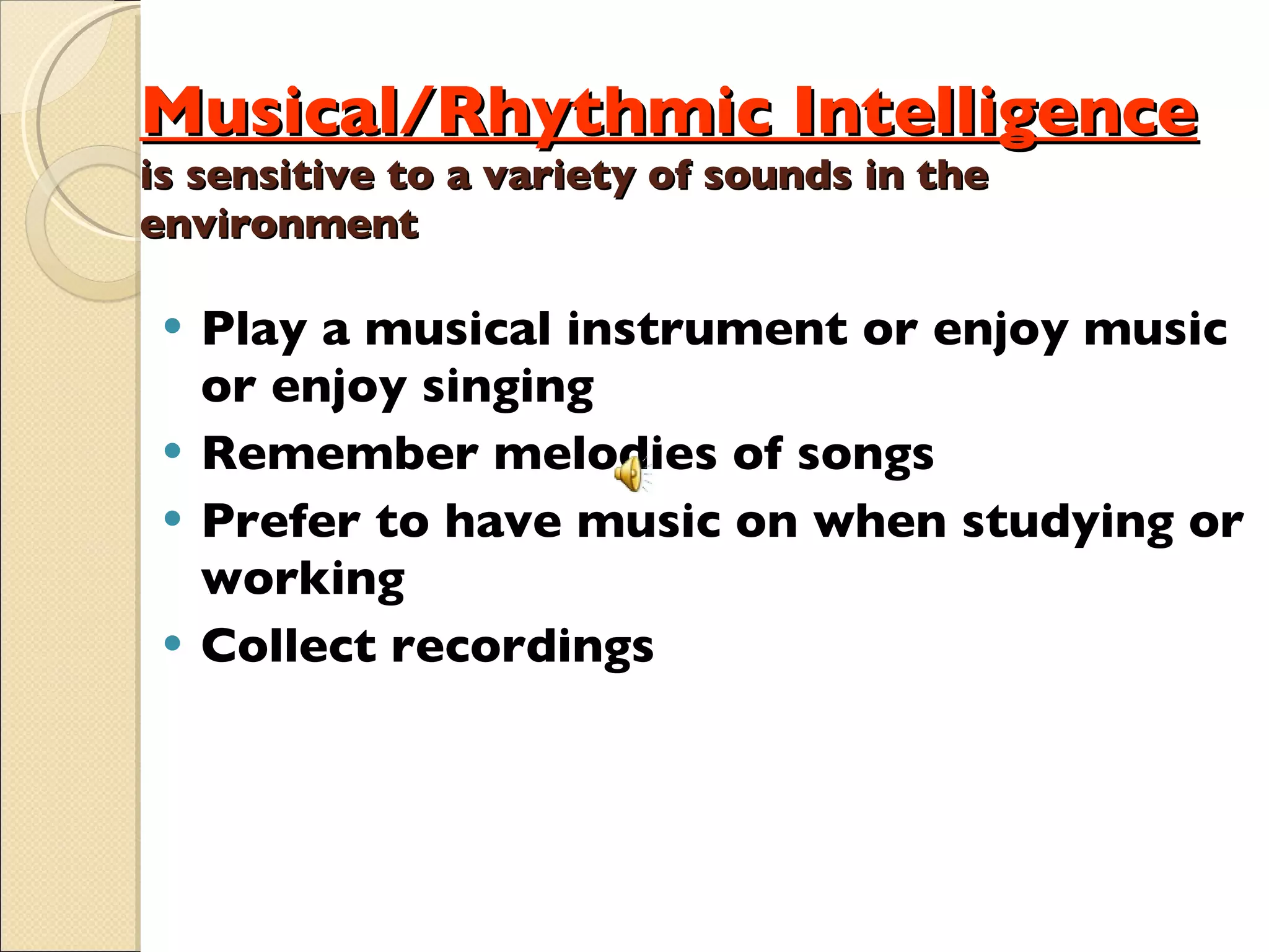 The Eight Intelligences | PPT