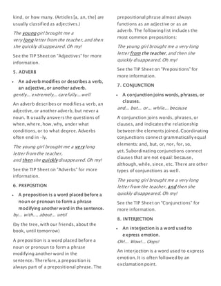 The eight parts of speech | PDF