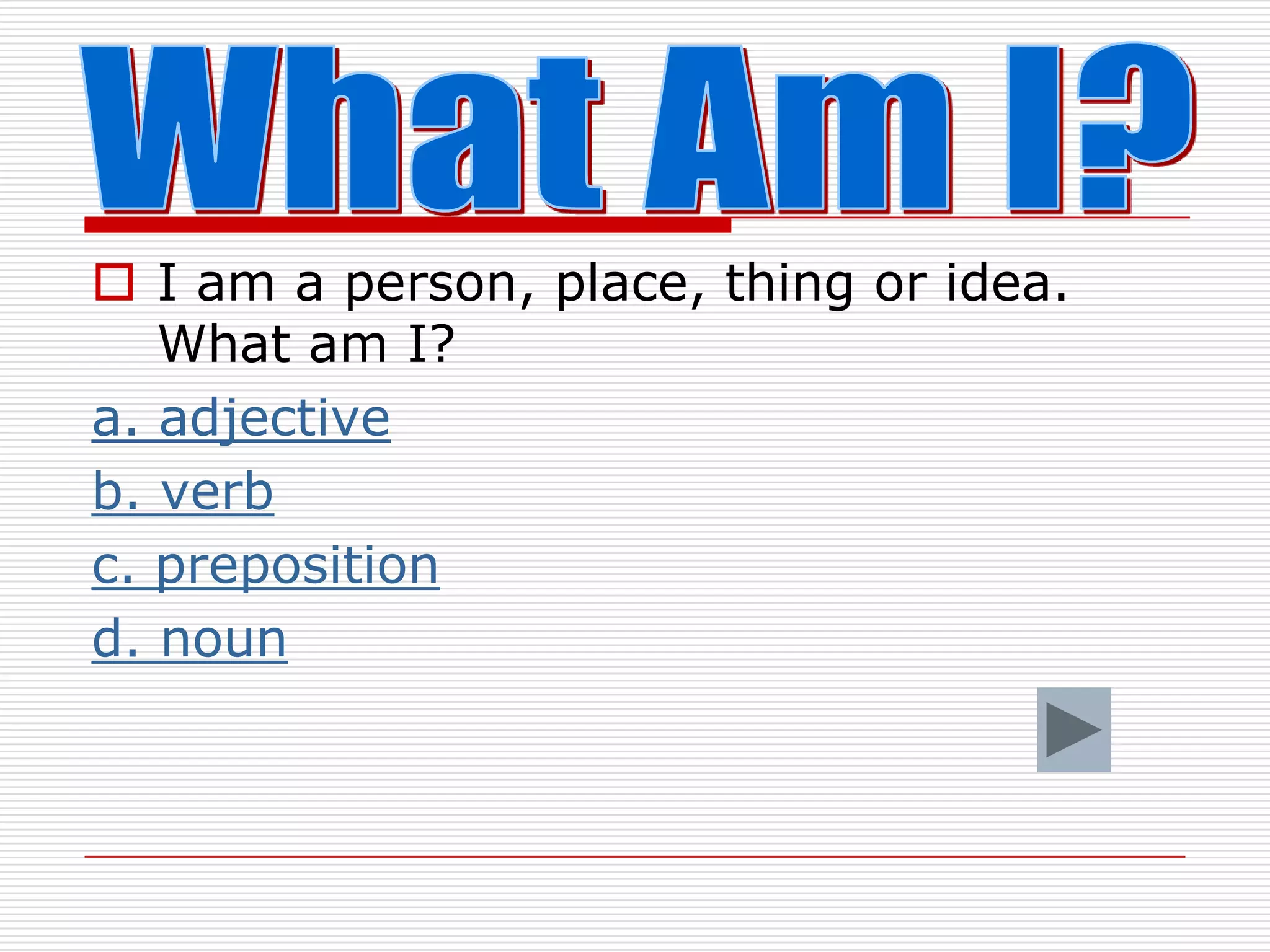 8 Parts of Speech PowerPoint | PPT