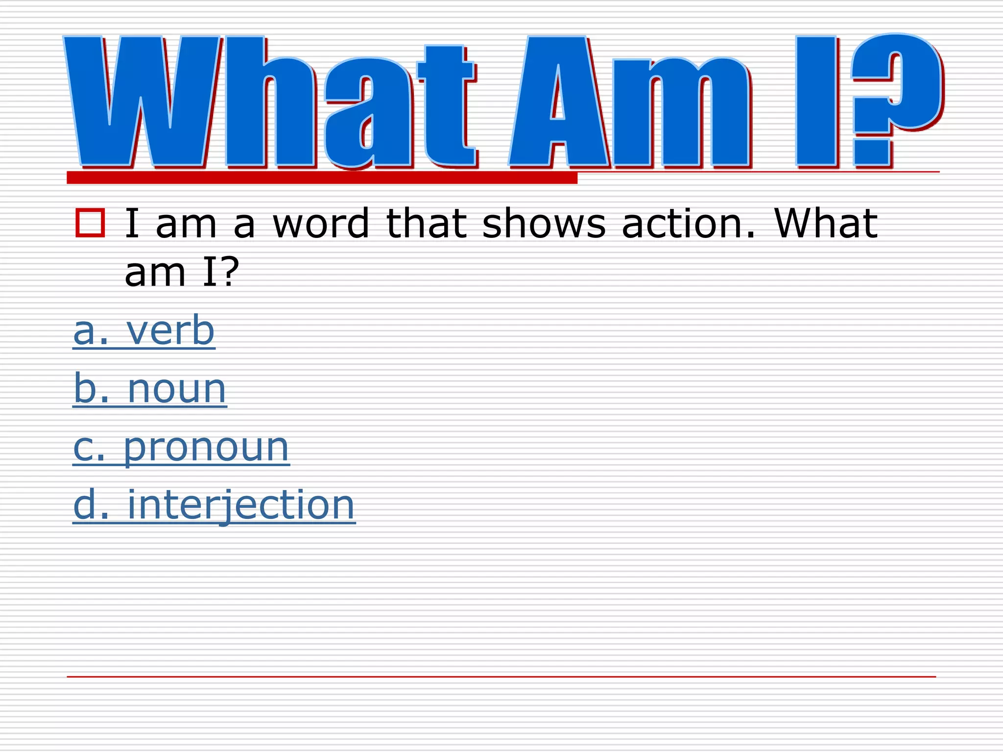 8 Parts of Speech PowerPoint | PPT