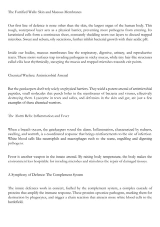 The Eight Pillars of Immunity | PDF