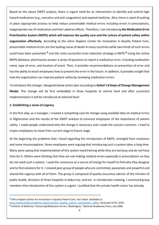 The eight step change model in practice, a case study on medication ...