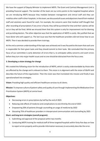 The eight step change model in practice, a case study on medication ...