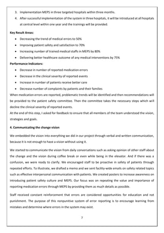 The eight step change model in practice, a case study on medication ...
