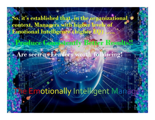 The Emotionally Intelligent Manager | PPT