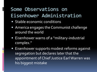 The Eisenhower Years | PPTX