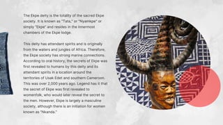 The Ekpe Deity: The Sacred Heart of the Leopard Society | PPT