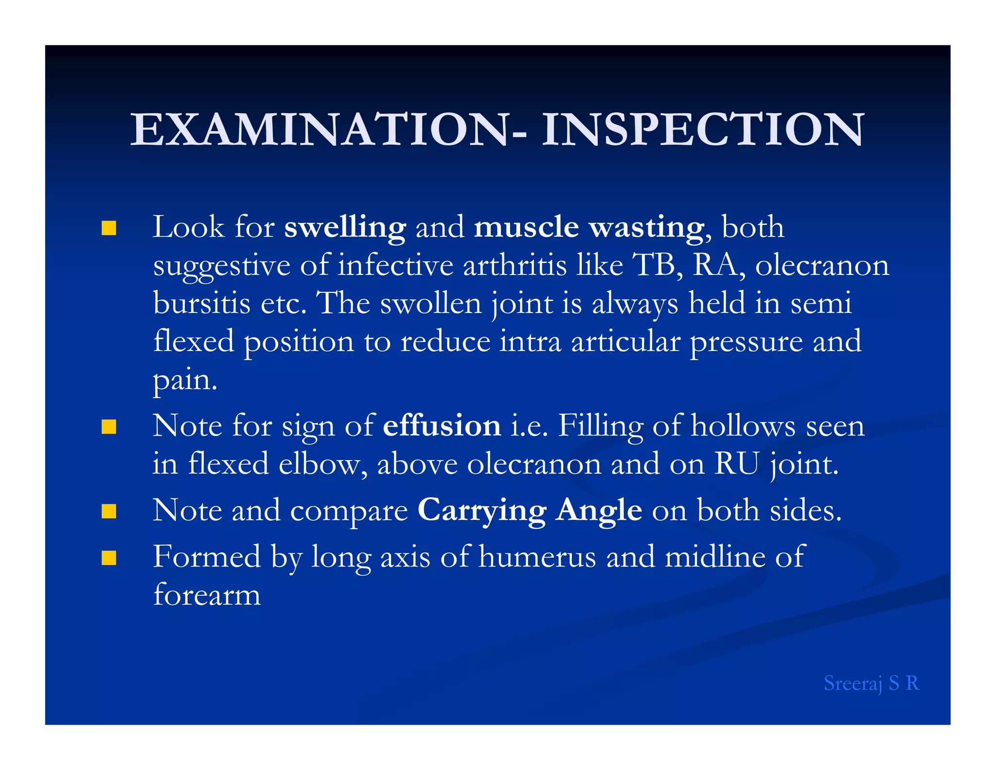 The Elbow, Examination | PDF