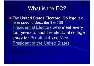 The Electoral College | PPT | Free Download